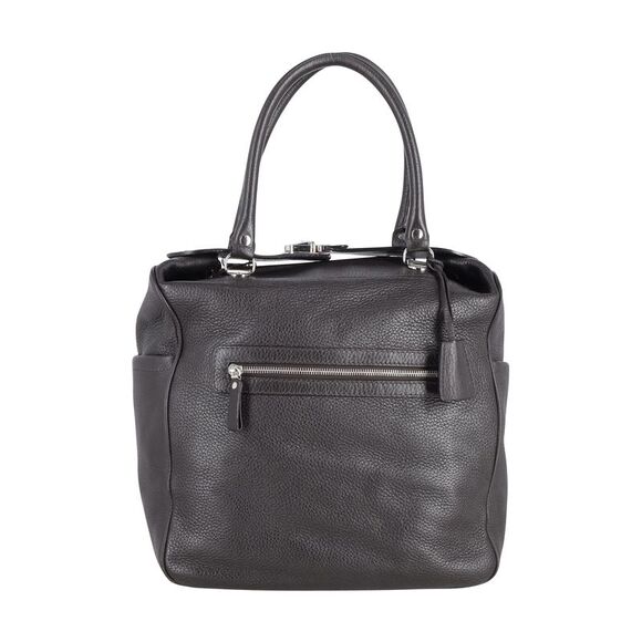 Joseph | Bags | Joseph Zipper Front Handle Bag In Black Leather | Poshmark